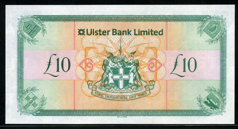 Banknotes of Northern Ireland 10 Pounds Sterling note 2008 Ulster Bank ...