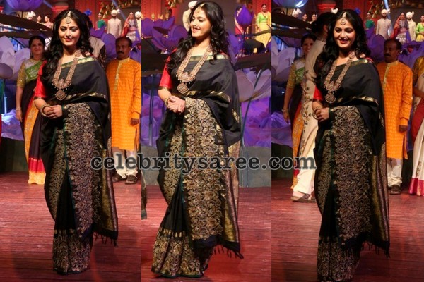 Anushka Shetty Kalamkari Saree - Saree Blouse Patterns