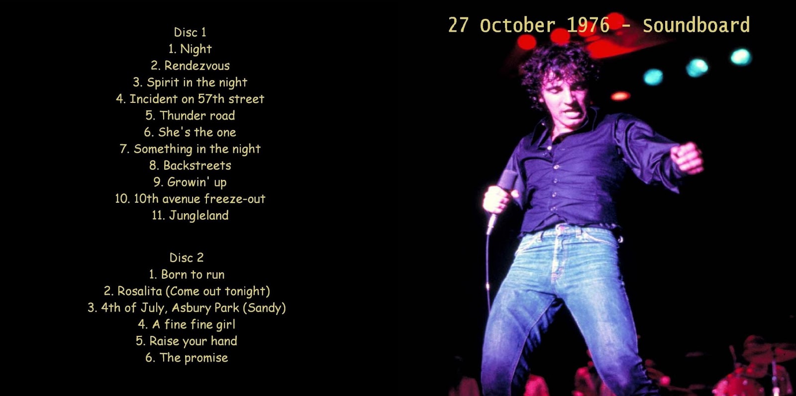T.U.B.E.: Bruce Springsteen - 1976-10-27 - Philadelphia, PA (SBD/FLAC)