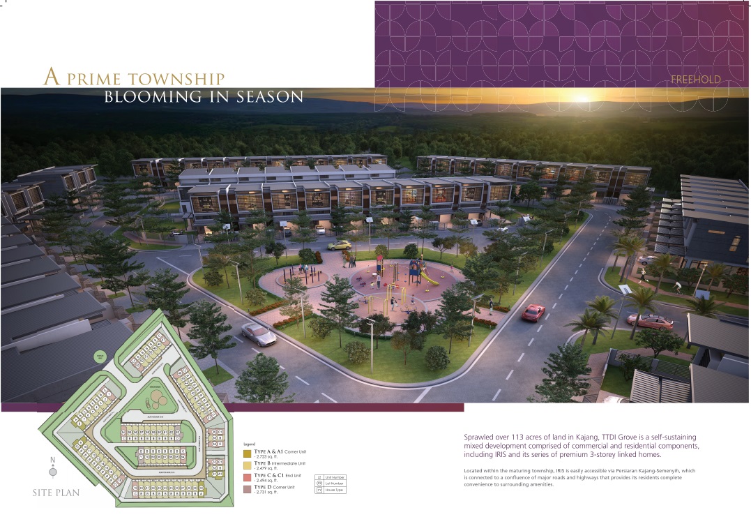 TTDI GROVE KAJANG; IRIS (2 AND HALF STOREY LINK HOMES)