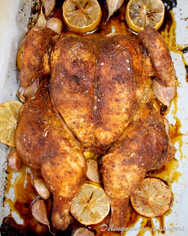 Délinquances et saveurs: Poulet rôti fumé aux épices