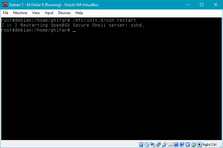 Muhammad Ghifar: Cara Remote Debian menggunakan PUTTY