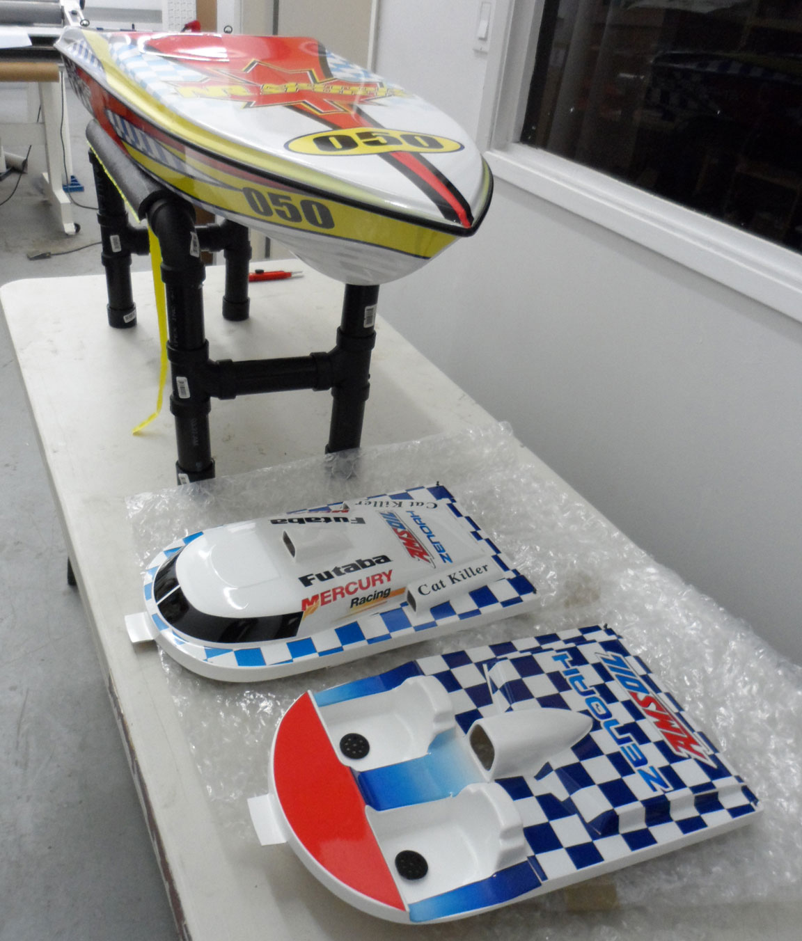 omecca custom graphic design: Enforcer RC Boat Graphics
