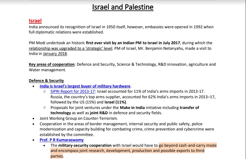 ISRAEL AND PALESTINE RELATION [ DOWNLOAD FREE PDF ] - DEAR GURUJI