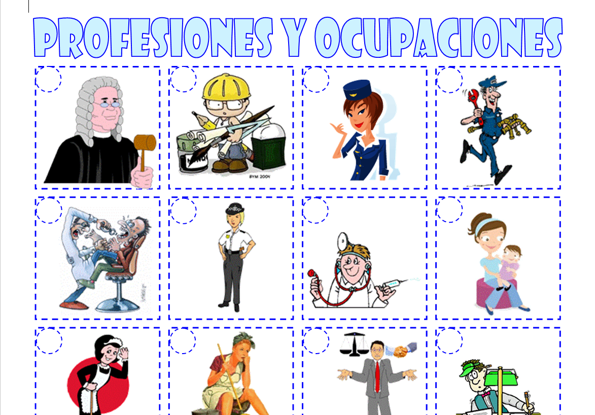 Ocupaciones y Profesiones Fichas para Imprimir ~ DIPLOMAS GAFETES Y ...