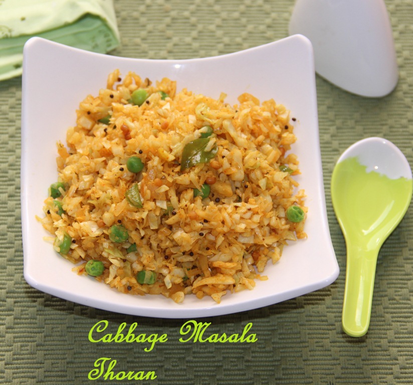 Cabbage Masala Thoran/ Cabbage Masala Stir Fry/ Cabbage Masala Poriyal ...
