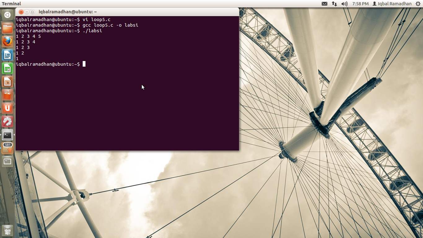 Perulangan (Looping) dengan For menggunakan Bahasa C