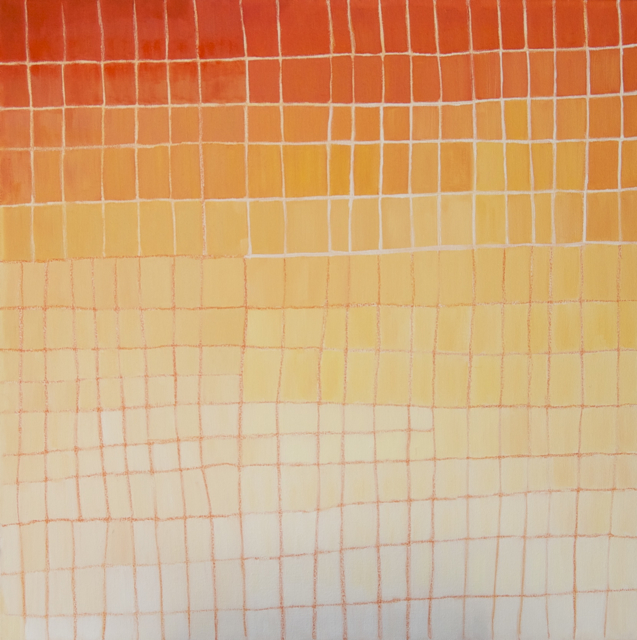 Daily Painters Abstract Gallery: ORANGE GRID, original abstract oil ...