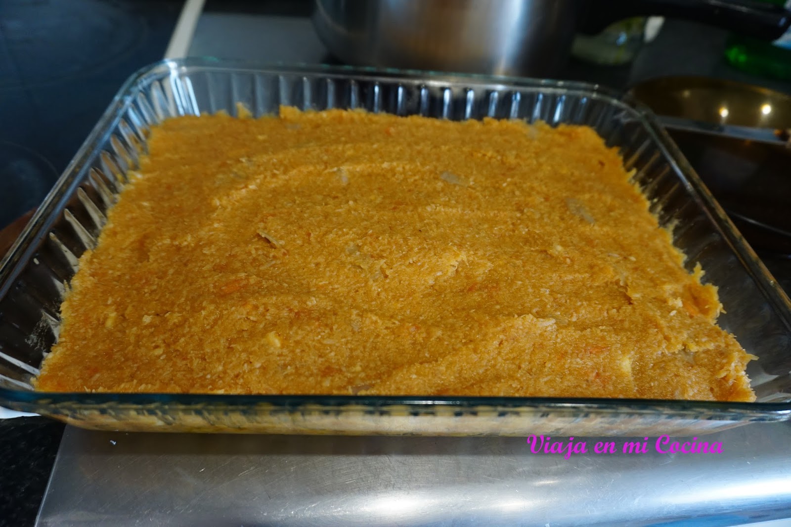 Pudding de coco, yuca y papaya - Viaja en mi Cocina