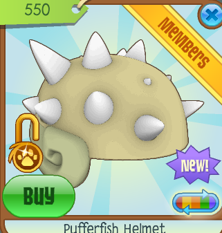 The Animal Jam Lotus - Fall into fall! : Pufferfish helmet.