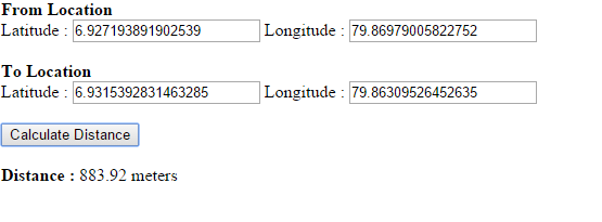 Easy Code Stuff: Getting The Distance Between Two Locations Using Google MAP API