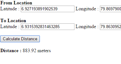Easy Code Stuff: Getting The Distance Between Two Locations Using Google MAP API