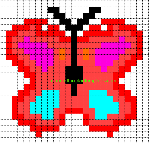 Minecraft Pixel Art Templates: Butterfly
