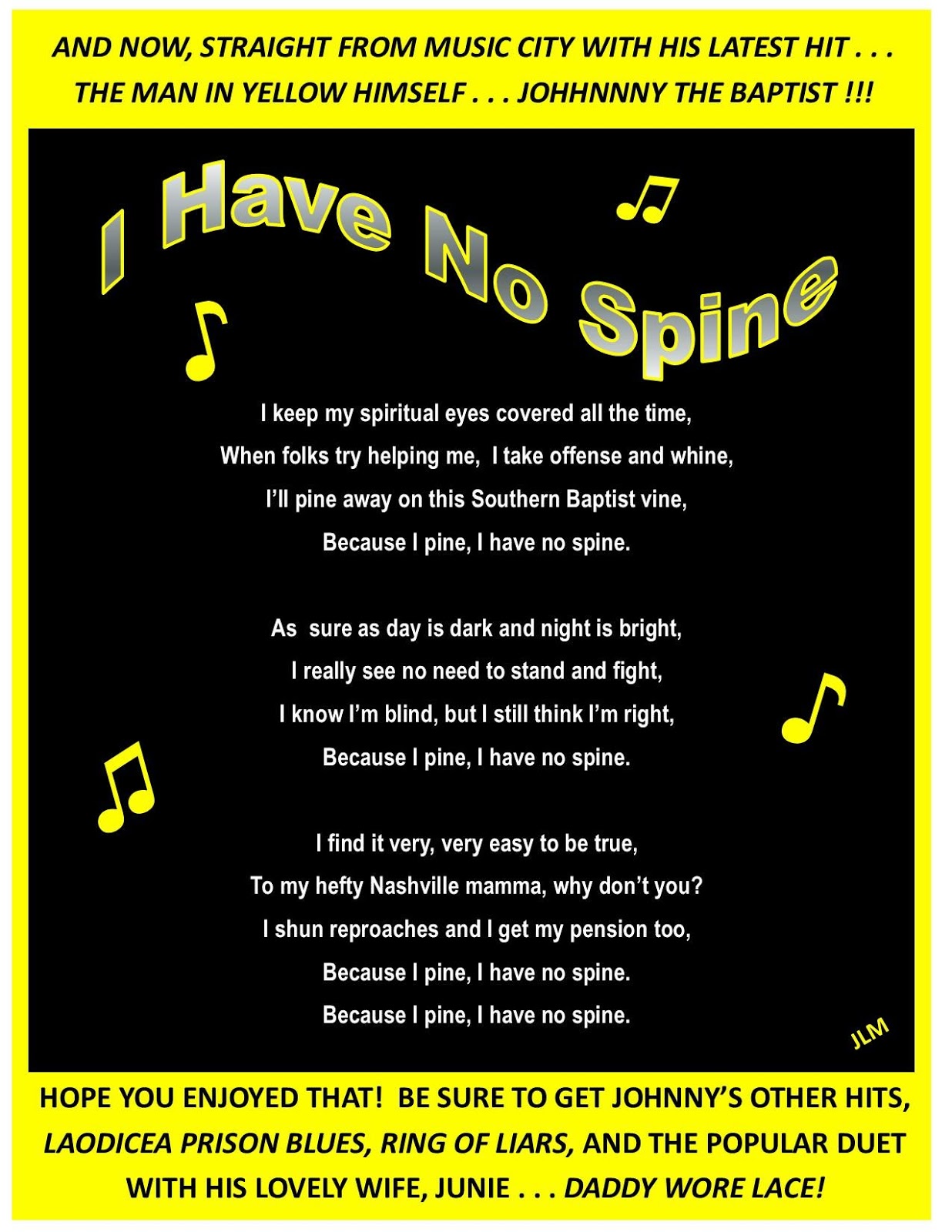 JCPenny's Musings: I Have No Spine (poem)