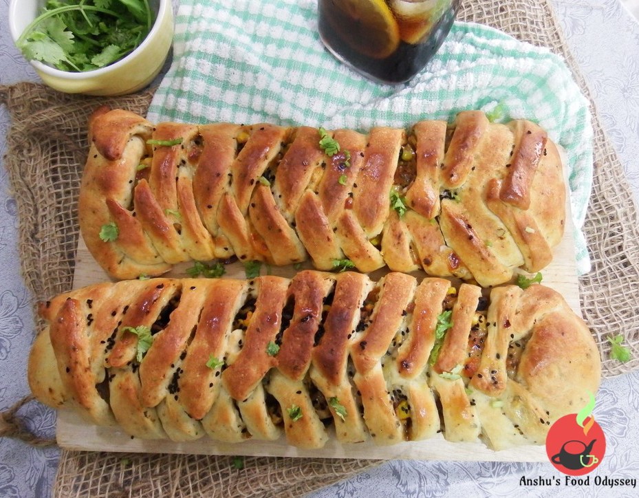 Braided Stuffed Pizza Bread