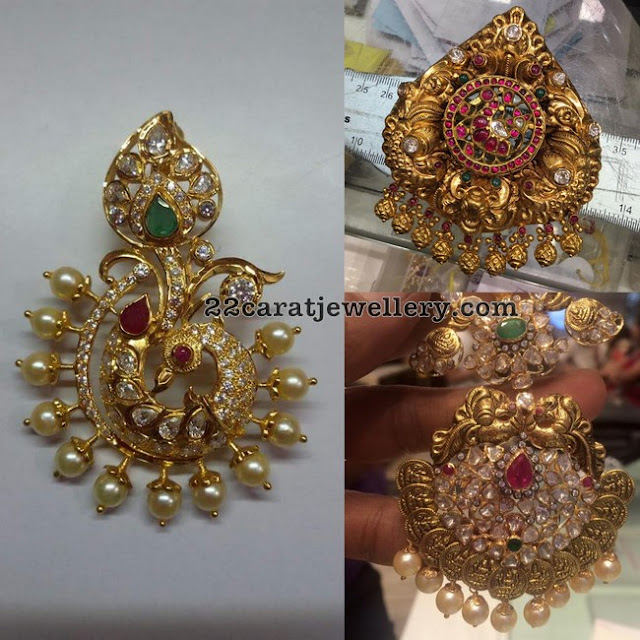 Pendant Sets in Peacock Style - Jewellery Designs