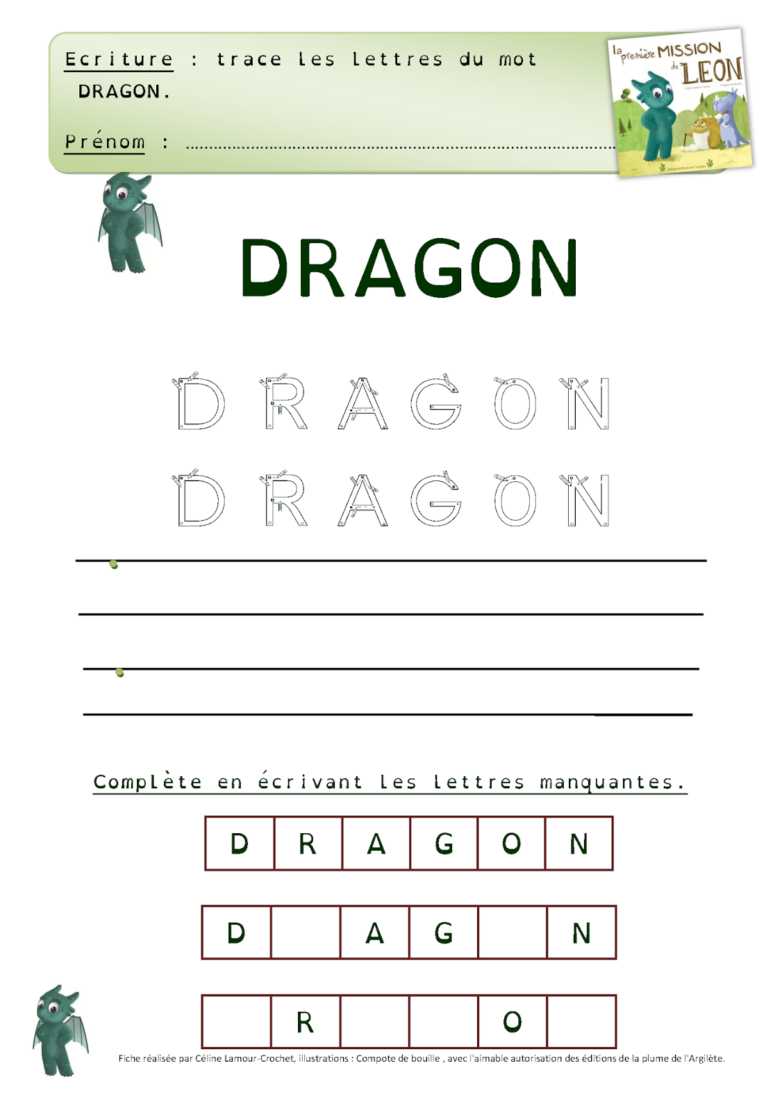 Céline Lamour-Crochet: Fiches dragons