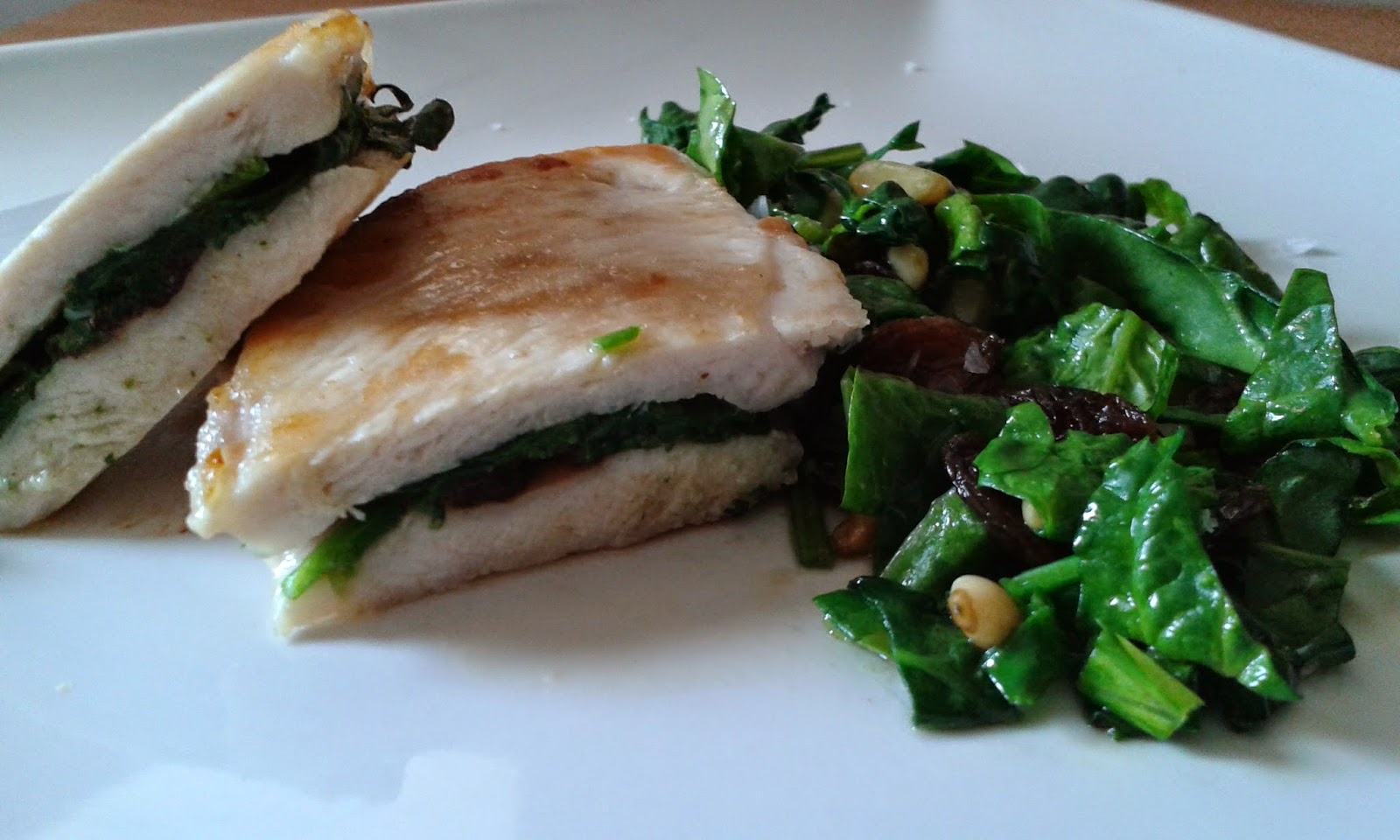 Caprichos de Mayte: Pechuga de pollo con espinacas