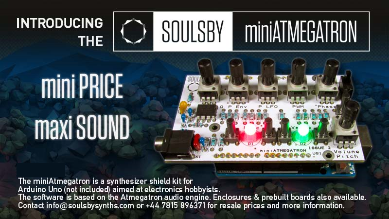 Atmegatron The Open Source 8bit Arduino Based Mono Synth And Drum Machine Is Updated To V2 And