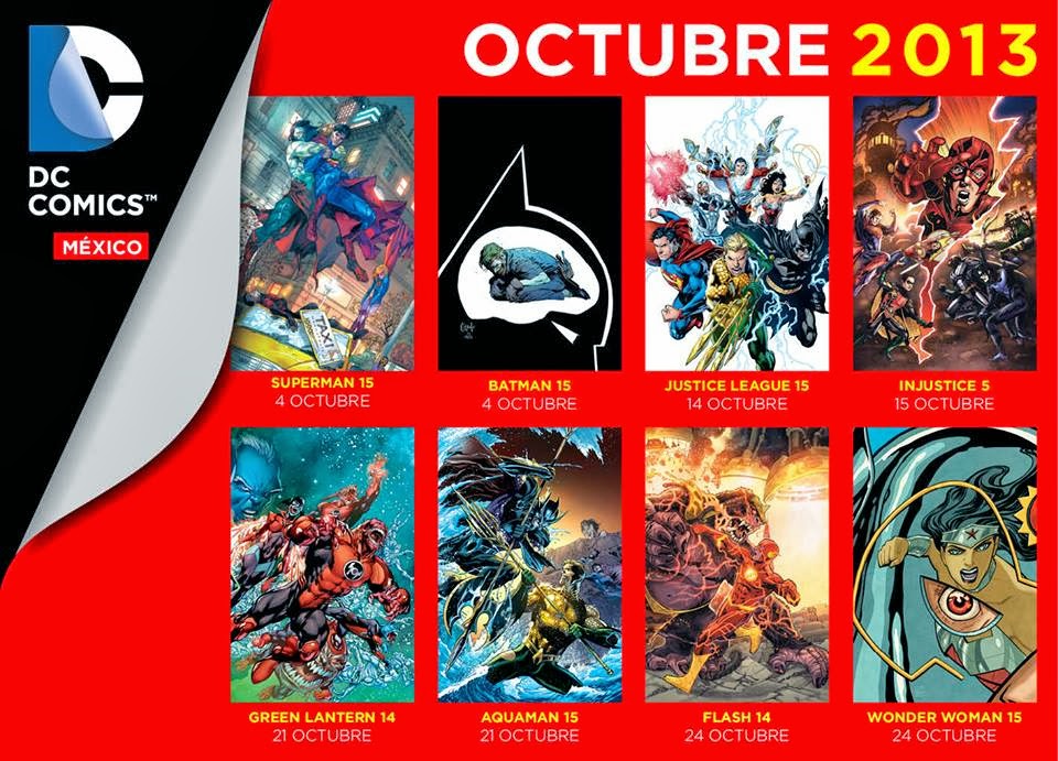 Daily Comics Mexico: Calendario DC Comics México Octubre