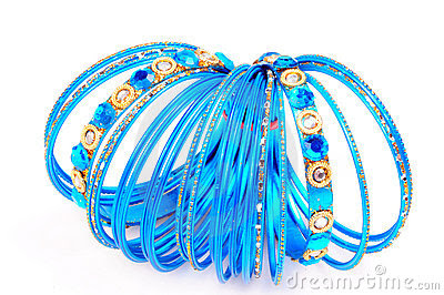 Zireku: Colourful Indian Blue Bangles
