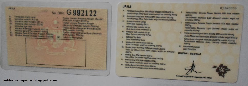 SK ROMPIN NS: LESEN MEMANDU BARU