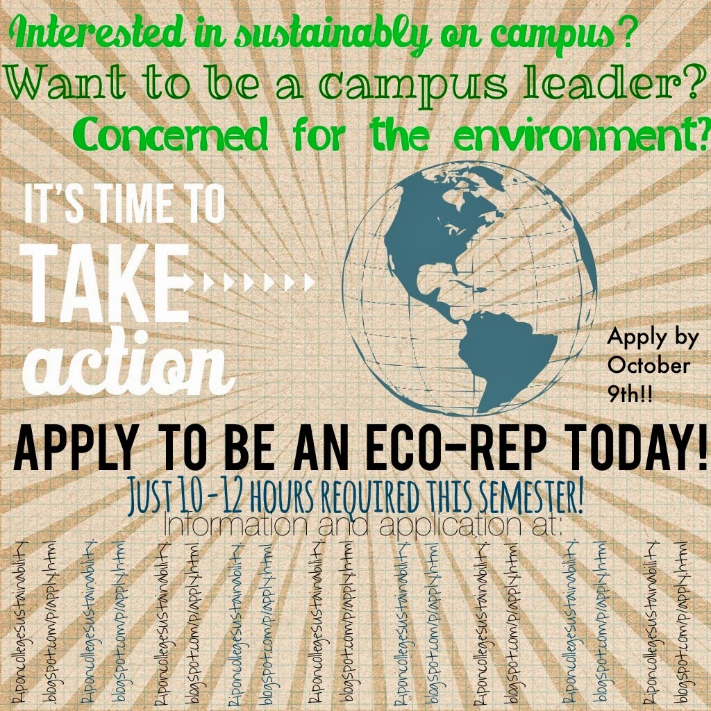 Ripon College Sustainability: Apply to be an Eco-Rep