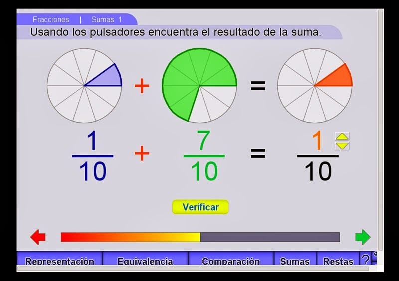 Colegio José Calderón: Iniciación a las fracciones