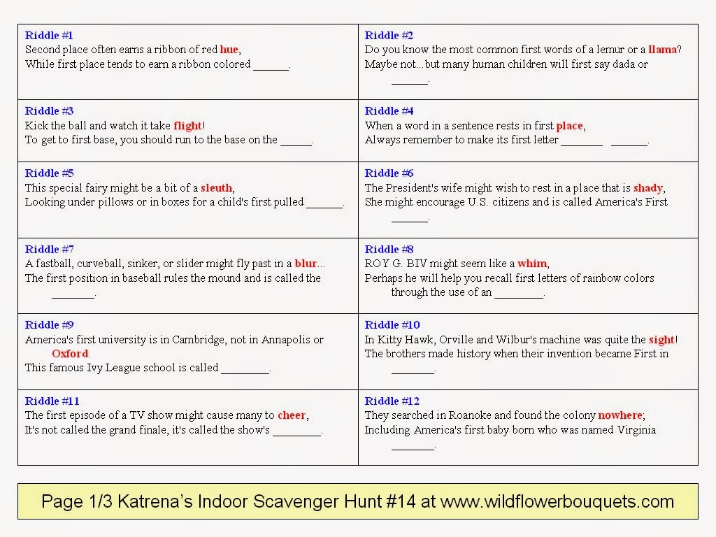 Wildflower Bouquets – Enjoy Simple Pleasures: Katrena's Indoor Scavenger Hunt #14 Famous Firsts wildflower-bouquets-enjoy-simple-pleasures-katrena-s-indoor-scavenger-hunt-14-famous-firsts