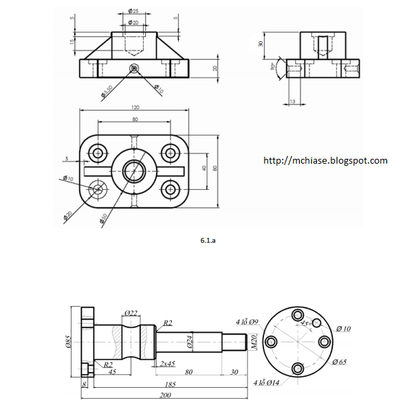 Bài tập vẽ 3d - autocad,inventer,solidwork... ~ MECHIASE24