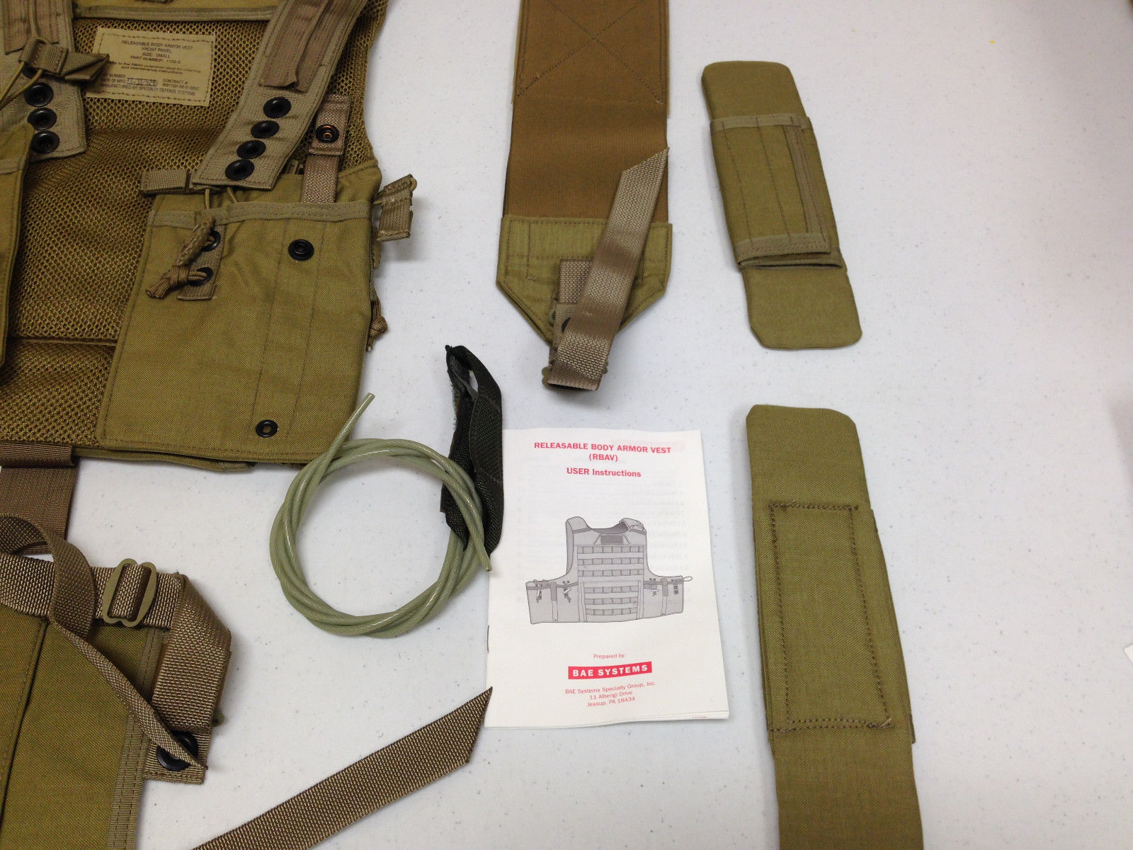 Webbingbabel: BAE System RBAV Releasable Body Armor Vest