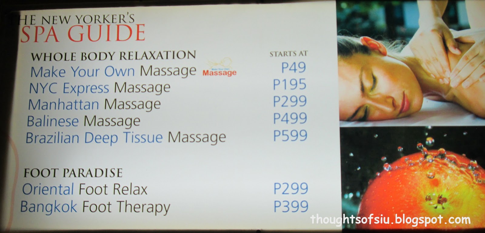 Thoughts Of Siu: Massaged by Big Apple Express Spa