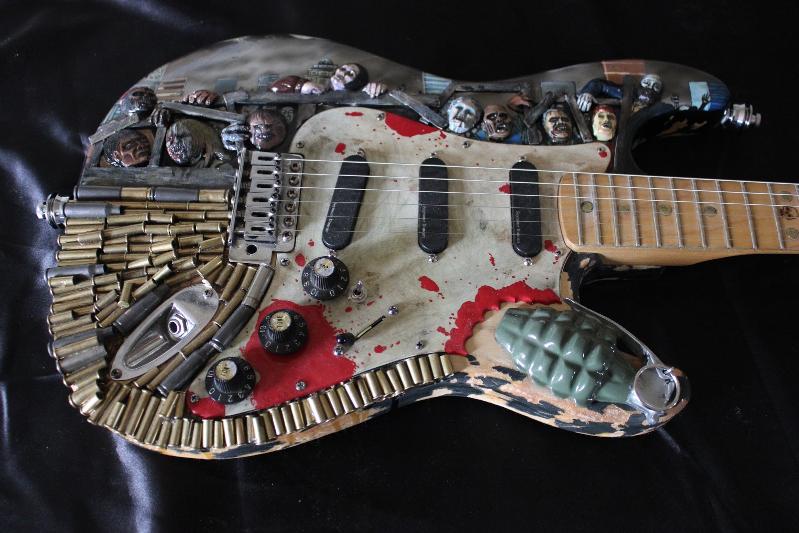 TRAVIS STEVENS GUITARS: ZOMBIE APOCALYPSE strat renovation