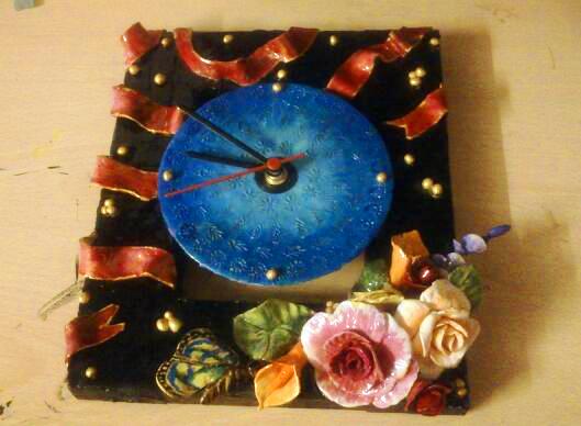 Beyond24Colours: Handmade Clay Clock