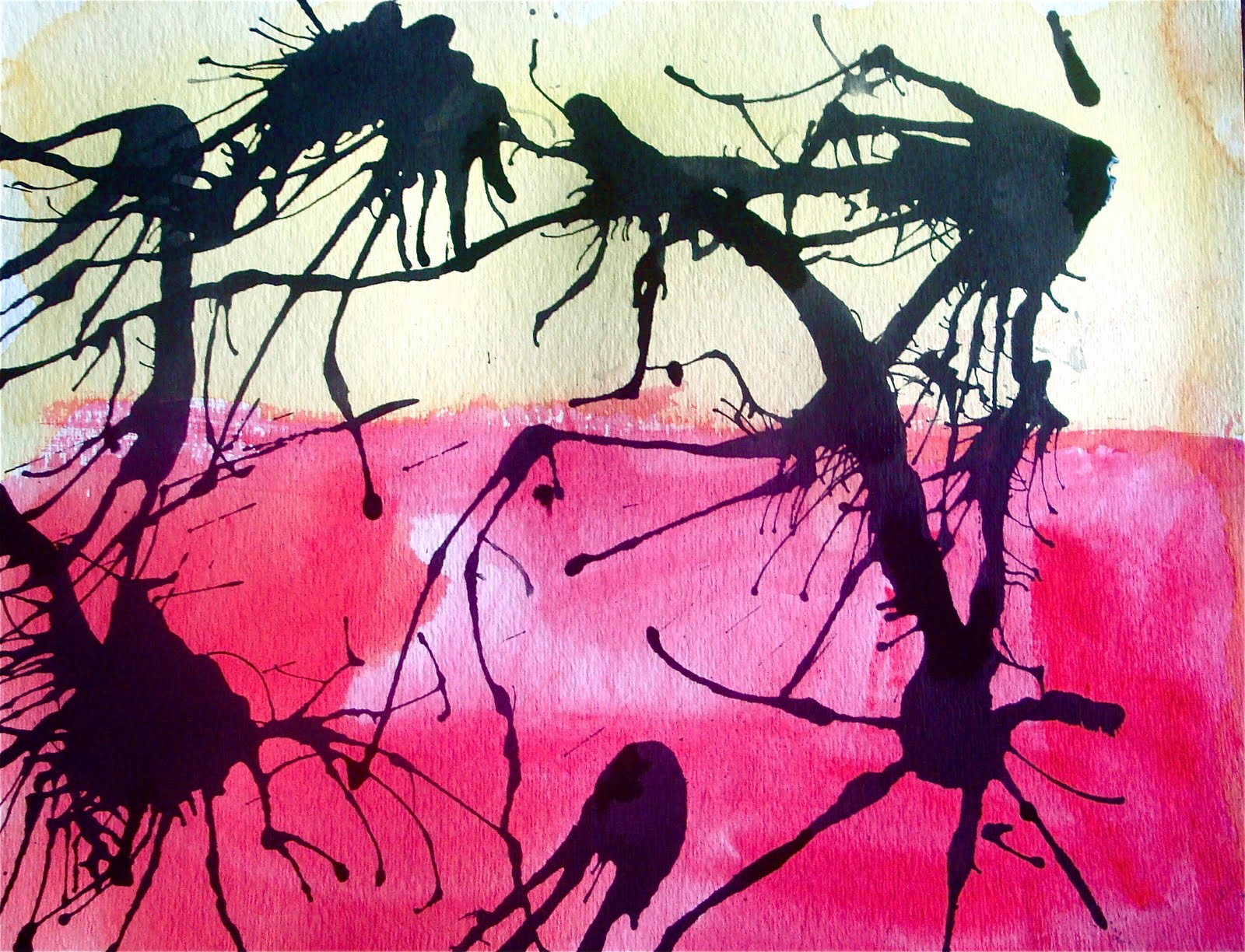 Art lessons with LeeAnn: Watercolor and Indian Ink Creations