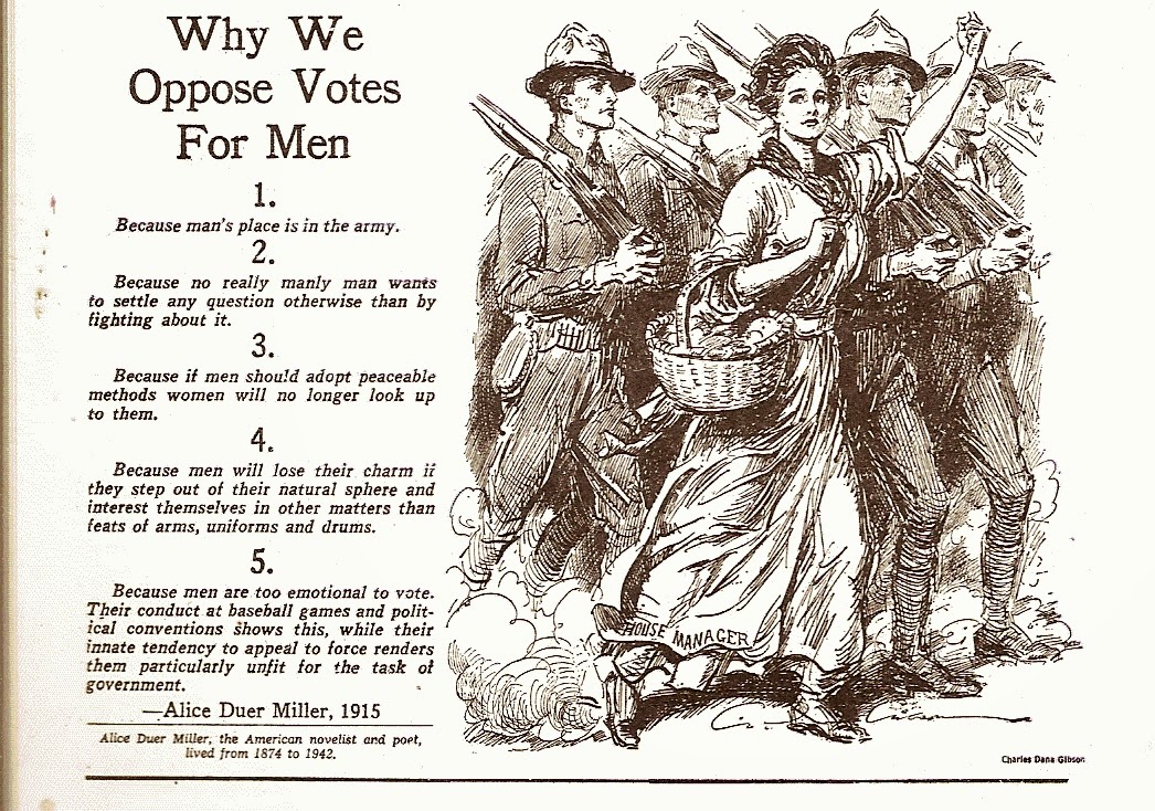 All This Is That: Alice Duer Miller on "Why We Oppose Votes For Men ...