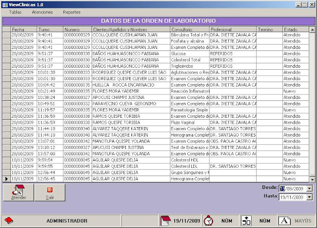 Sistemas de Laboratorio: Software Laboratorio Clinico
