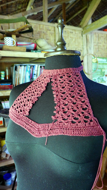 Lace Halter Bra free pattern