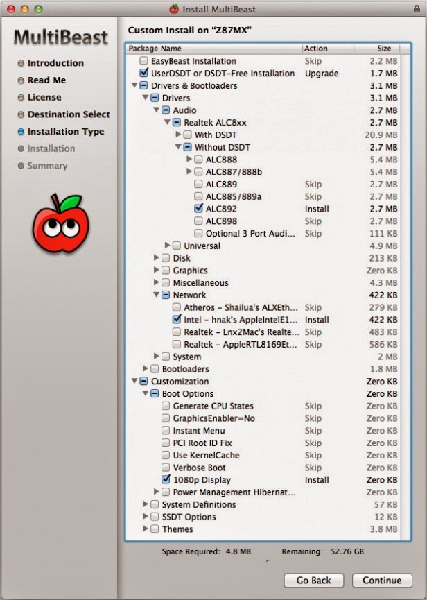 Multibeast hackintosh settings - lanetaspider