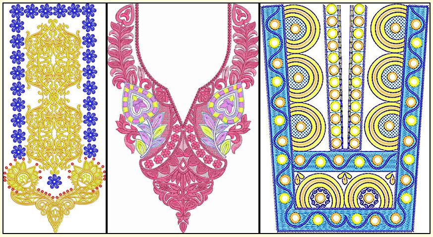 EmbDesignTube: July 2014 - 100+ Neck Designs Bulk Download