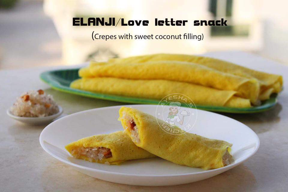 ELANJI - EASY KERALA SNACK RECIPE / SWEET COCONUT CREPES