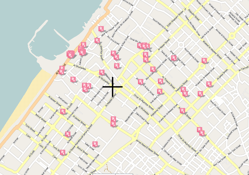 NGO map of Gaza reveals quite a bit ~ Elder Of Ziyon - Israel News