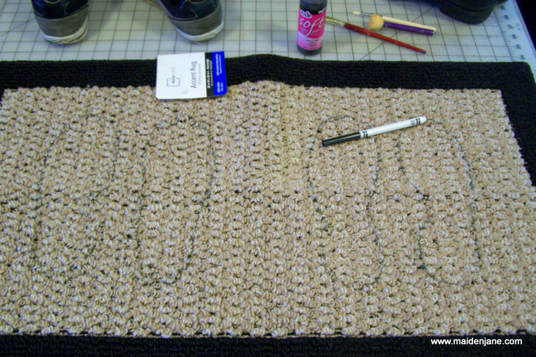 Cinders Says: Sharing Time - DIY Painted Shoe Rug