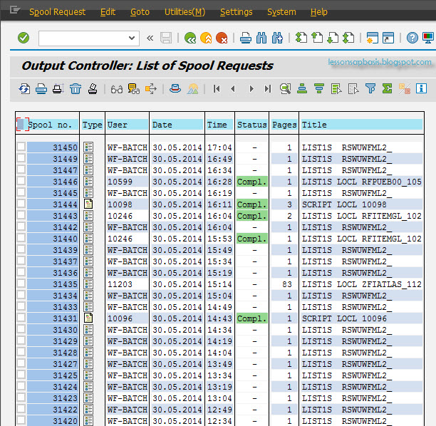 Lesson Sap Basis Administration How To Delete Spool Request In Queue That Causing Abap Runtime