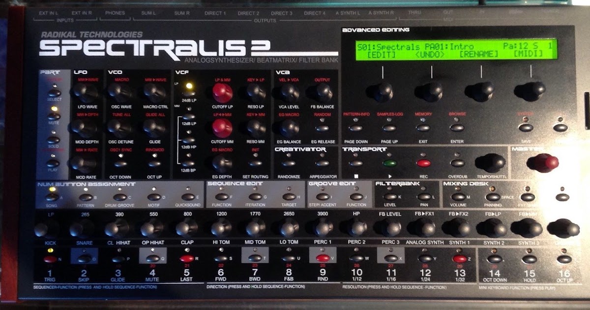 MATRIXSYNTH: Radikal Technologies Spectralis 2 Drum Machine Synthesizer ...