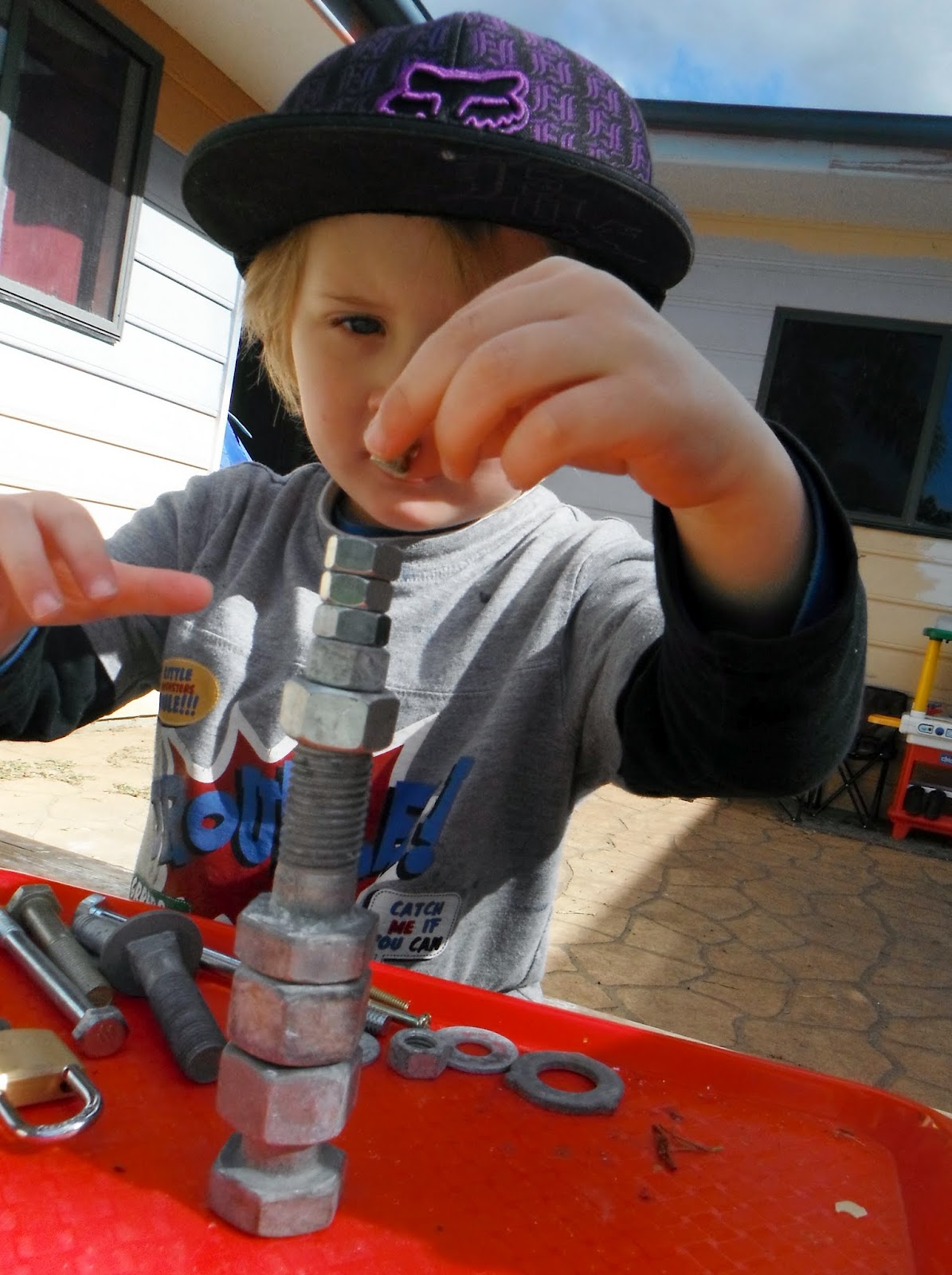 Adventures at home with Mum: Bolt Sorting, Matching & Stacking