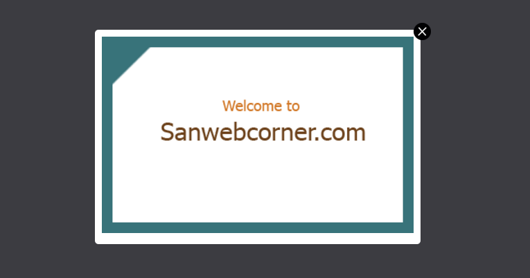 Display popup on page load