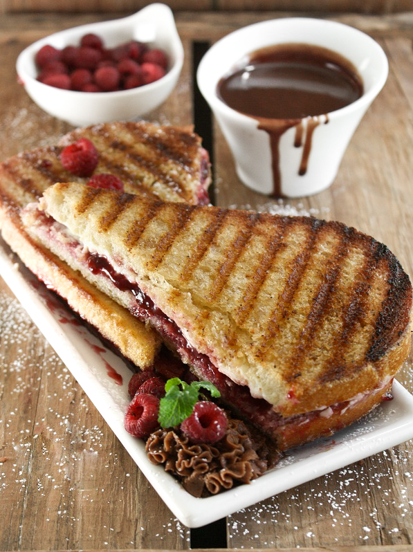 Raspberry Cream Cheese Paninis with Panera Bread | Sprinkle Bakes