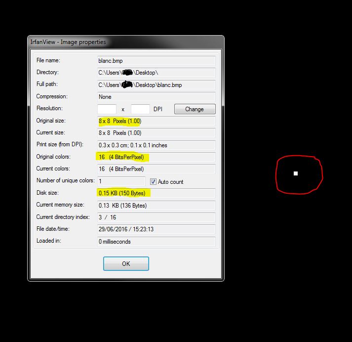 Mes astuces photo: Le poids d'un bmp