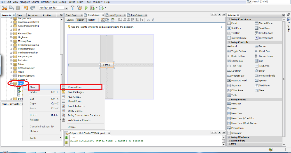 jFrame Form Position Center Java Netbeans | Menengahkan Frame ke Tengah Layar Java Netbeans ...